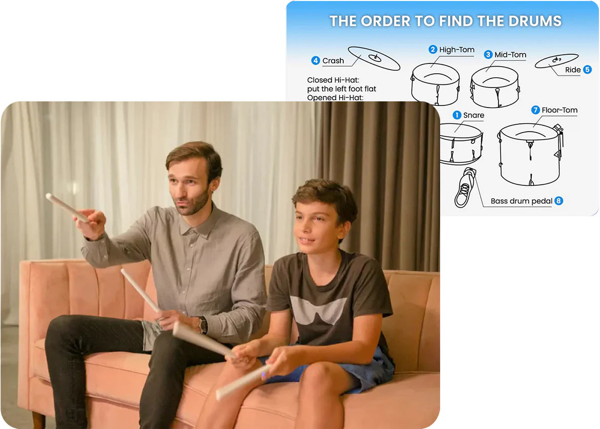 Aeroband Pocketdrum 2 Plus Air Drum Virtual Electronic Drum Set